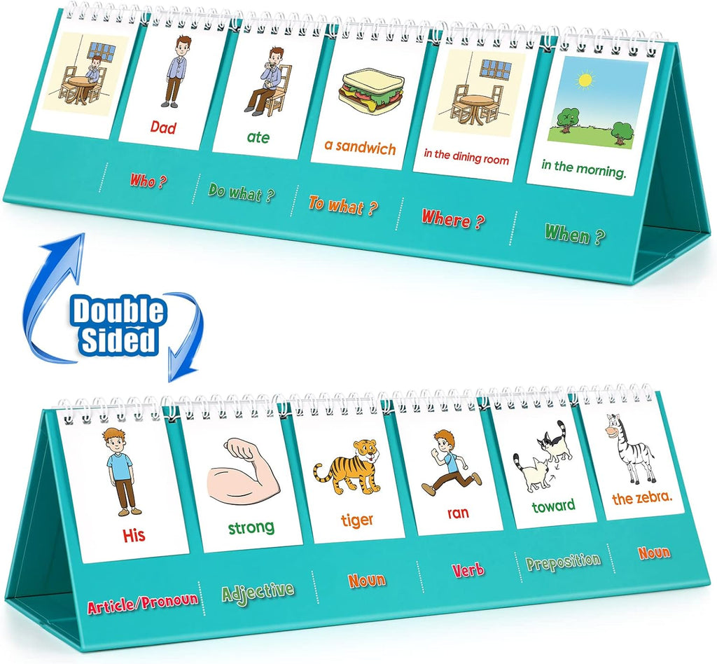 Sentence Building Flip Charts - 102 Double Sided Cards, 51 Sentences ...